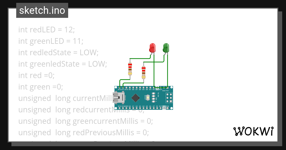 millis - Wokwi ESP32, STM32, Arduino Simulator