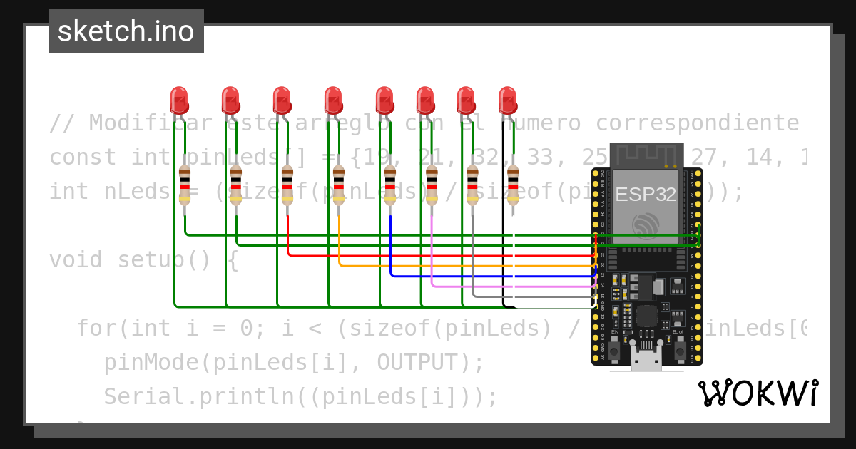 Led Esp32 Wokwi Esp32 Stm32 Arduino Simulator 4237