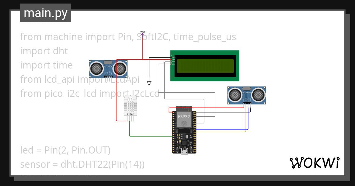 dht22/distancia - Wokwi ESP32, STM32, Arduino Simulator