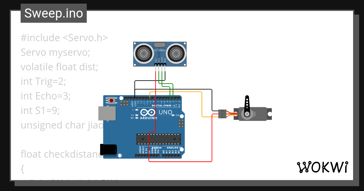电科231王娅欣超声波控制开关 Wokwi Esp32 Stm32 Arduino Simulator