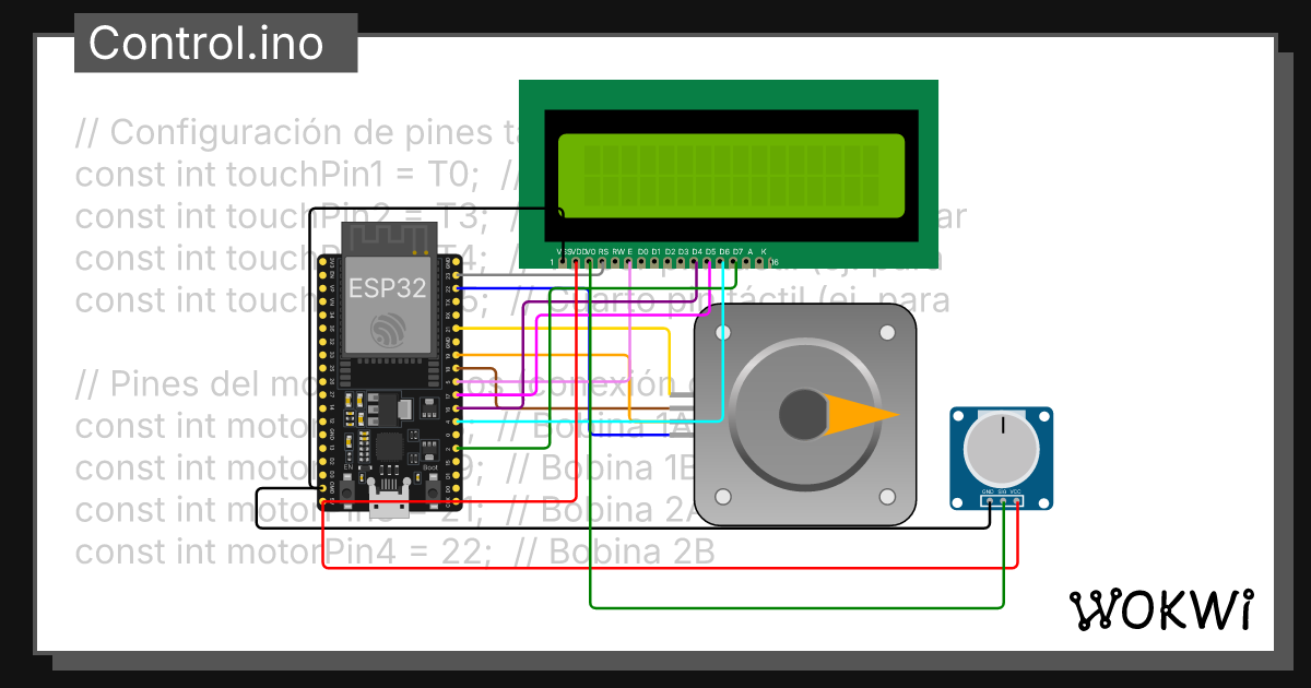 Control Acceso - Wokwi ESP32, STM32, Arduino Simulator