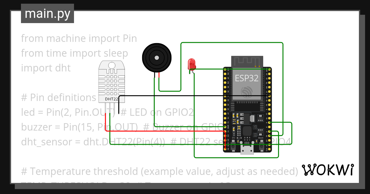 DHT11 esd - Wokwi ESP32, STM32, Arduino Simulator
