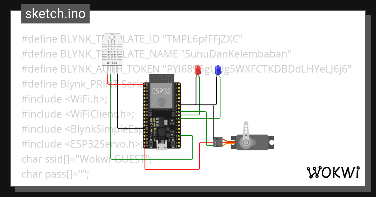 Suhu&Kelembaban - Wokwi ESP32, STM32, Arduino Simulator