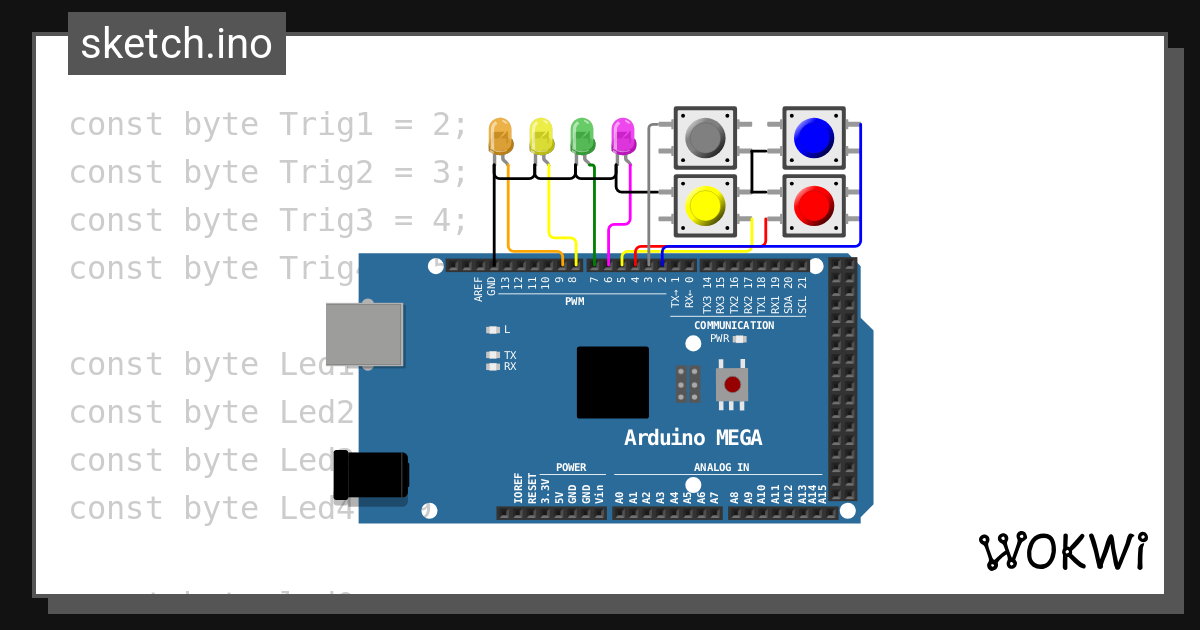 Void Prac Leds Array With Single Button 13 Wokwi Esp32 Stm32 Arduino Simulator 6493