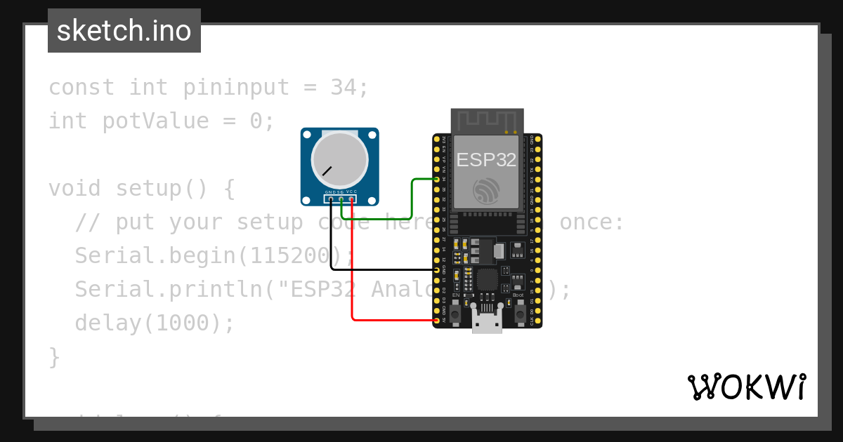 Analog Input - Wokwi ESP32, STM32, Arduino Simulator Analog Input - Wokwi ESP32, STM32, Arduino Simulator