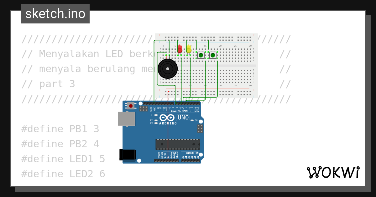 Pushbutton Wokwi Esp32 Stm32 Arduino Simulator 8077
