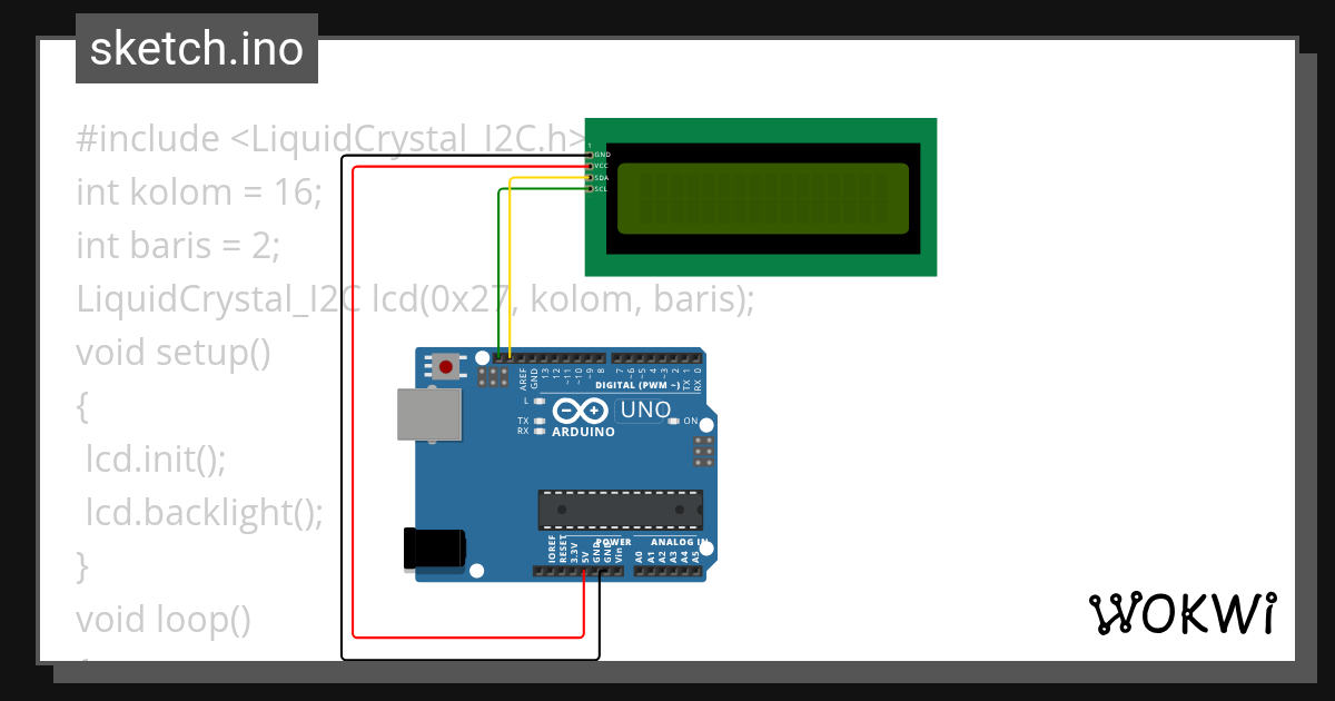 Praktek 1(L2C)_2303008 - Wokwi ESP32, STM32, Arduino Simulator