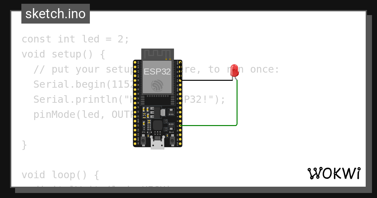 Esp32 งานที่1 Wokwi Esp32 Stm32 Arduino Simulator 3355