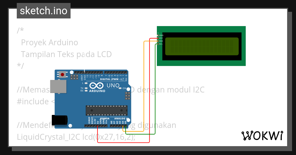 LCD Display - Wokwi ESP32, STM32, Arduino Simulator