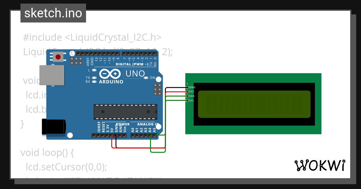 RUNNING TEXT - Wokwi ESP32, STM32, Arduino Simulator