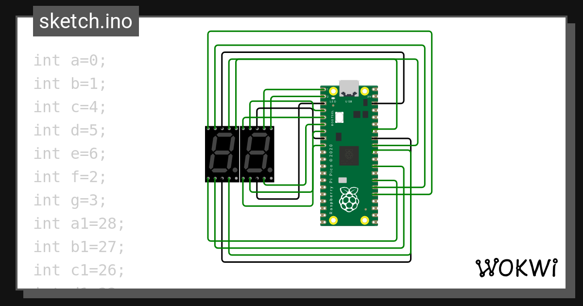 Seven Segment Led Wokwi Esp32 Stm32 Arduino Simulator 6860