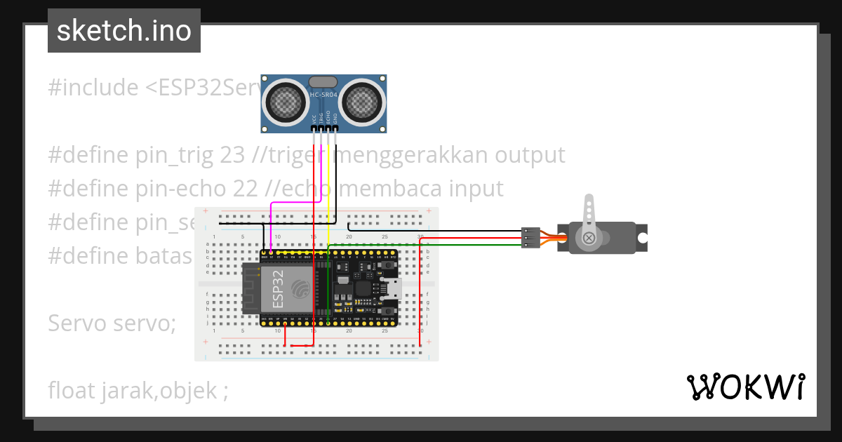 123 Servo Ultrasonic Wokwi Esp32 Stm32 Arduino Simulator 8738