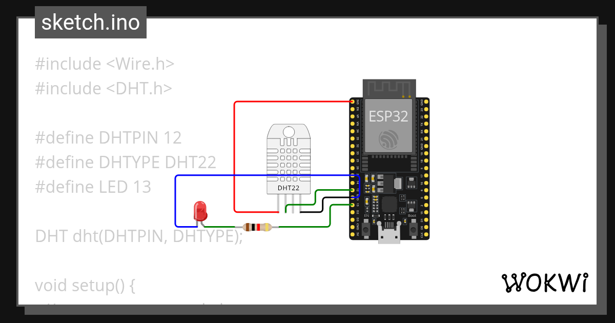 Sensor Suhu Wokwi Esp32 Stm32 Arduino Simulator 6924