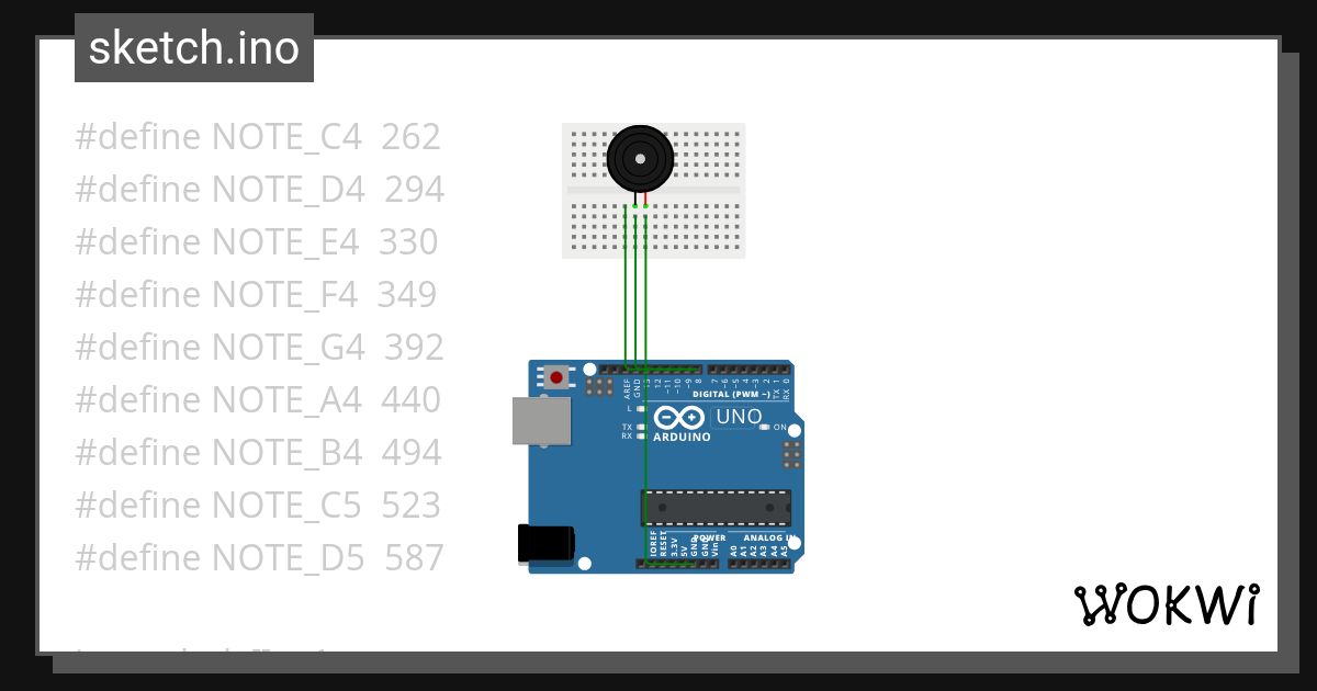 Arduino Buzzer - Wokwi ESP32, STM32, Arduino Simulator