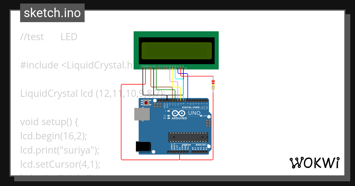 Test Lcd Wokwi Esp32 Stm32 Arduino Simulator 6101