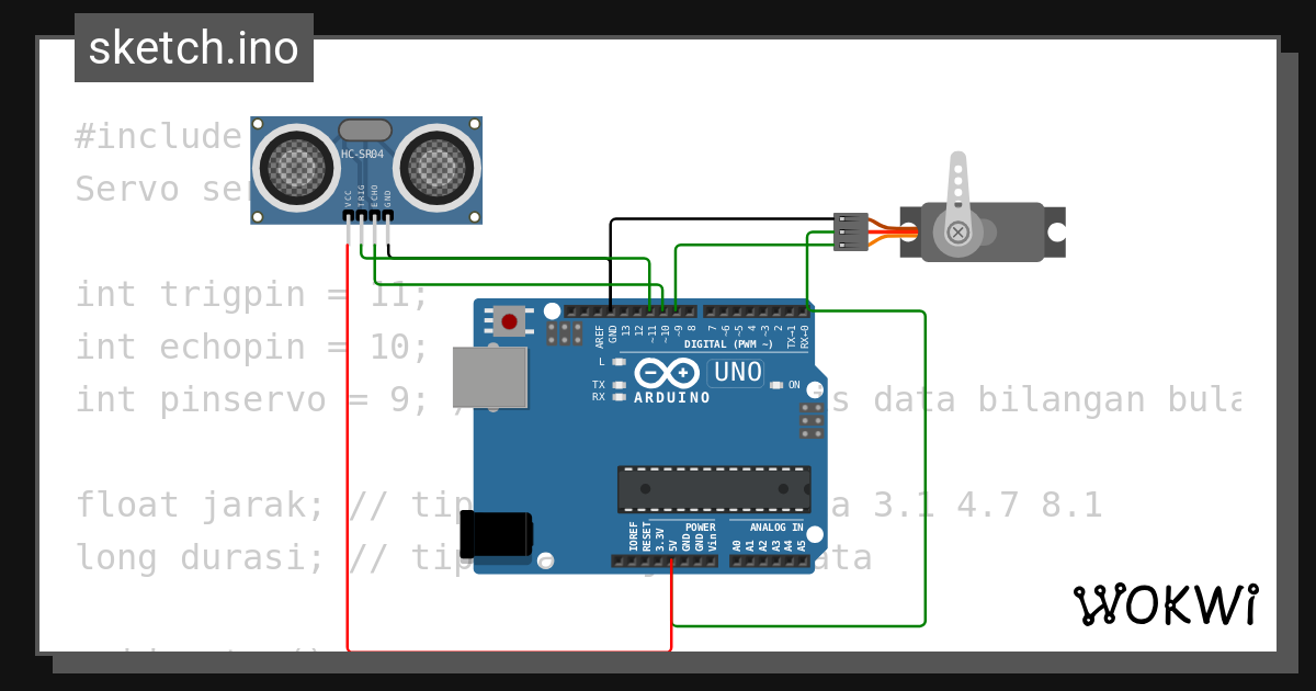Tong Sampah Wokwi Esp32 Stm32 Arduino Simulator