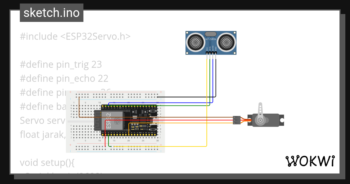 Servo Dan Ultra Fikss Wokwi Esp32 Stm32 Arduino Simulator 3036