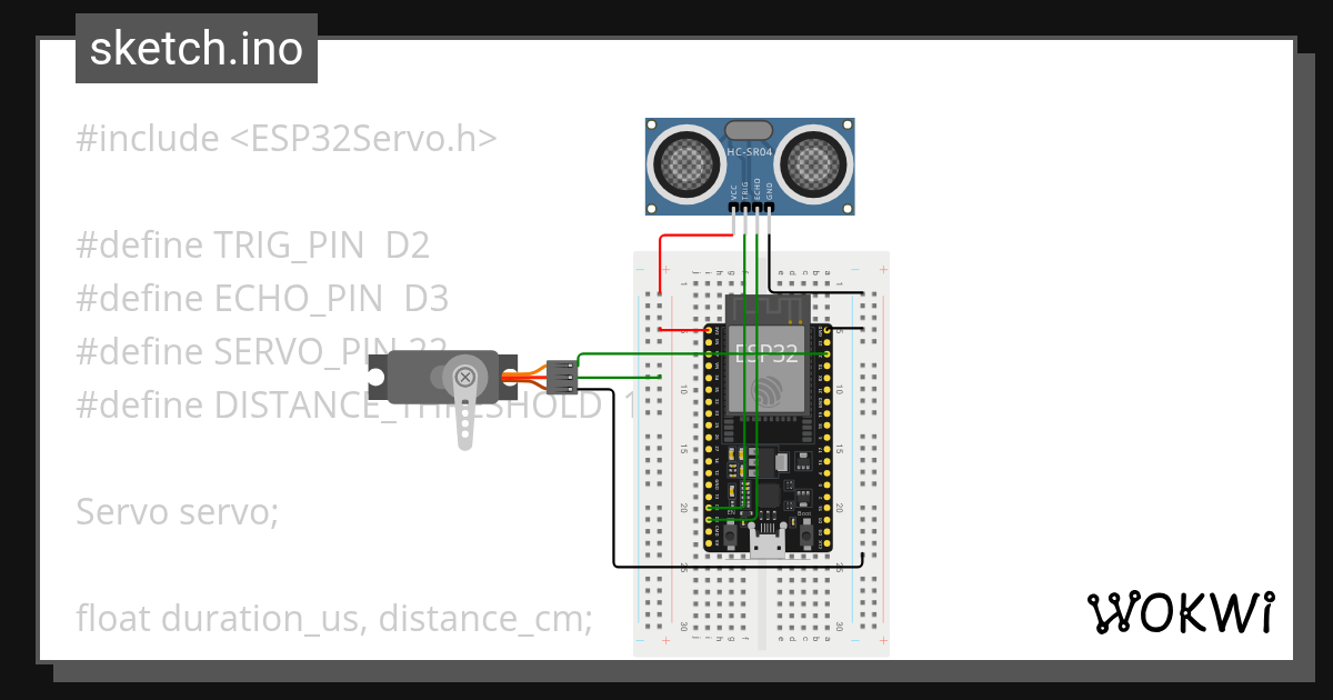Smart Dustbin Wokwi Esp32 Stm32 Arduino Simulator 4620