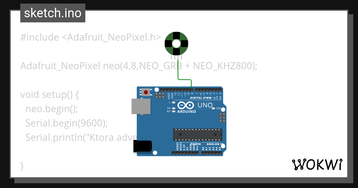 NeoPixel advent - Wokwi ESP32, STM32, Arduino Simulator