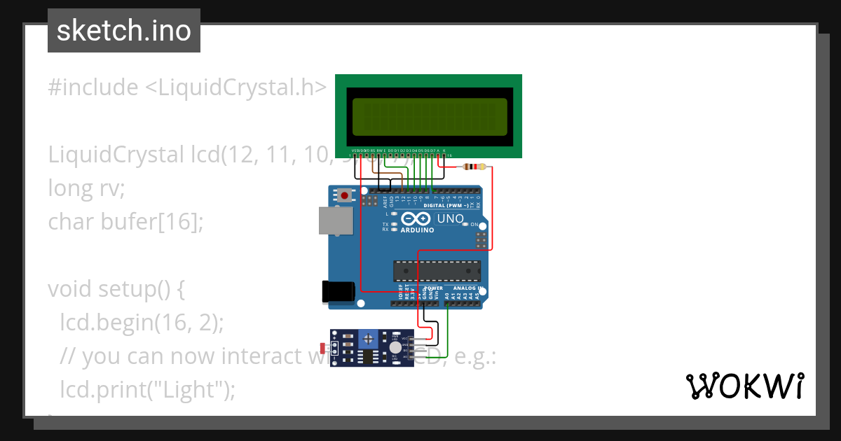 Photoresistor Wokwi Esp32 Stm32 Arduino Simulator 3747