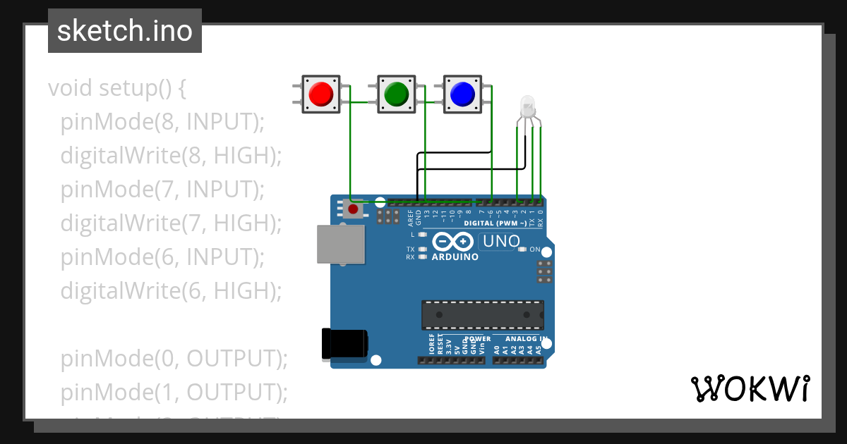 rgb + button - Wokwi ESP32, STM32, Arduino Simulator
