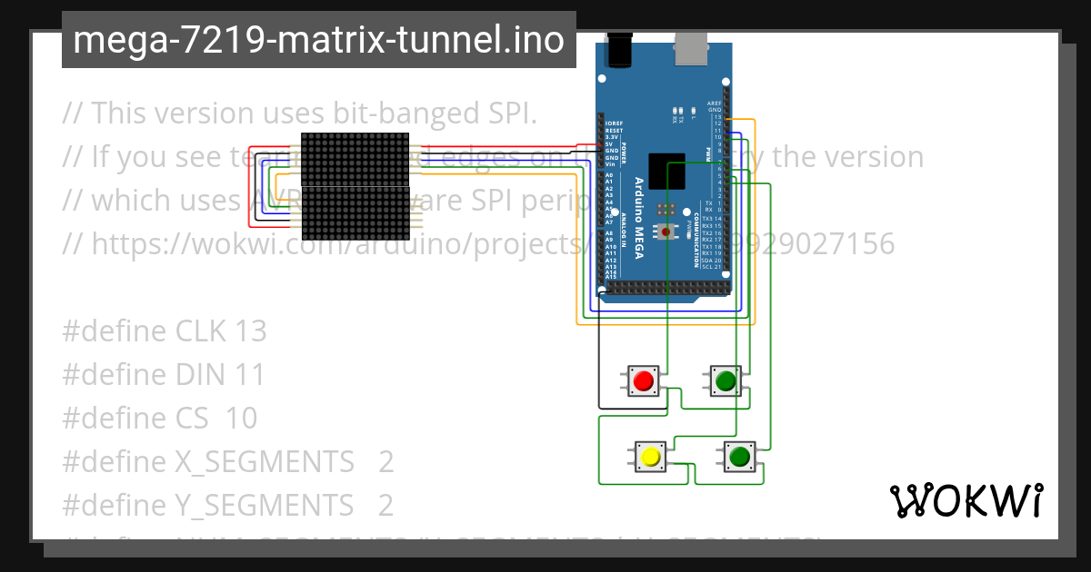 PONG_7219 - Wokwi ESP32, STM32, Arduino Simulator