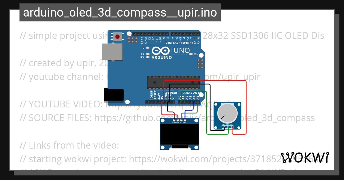 arduino_oled_3d_compass__upir - Wokwi ESP32, STM32, Arduino Simulator