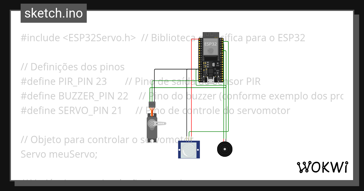 PIR - Wokwi ESP32, STM32, Arduino Simulator