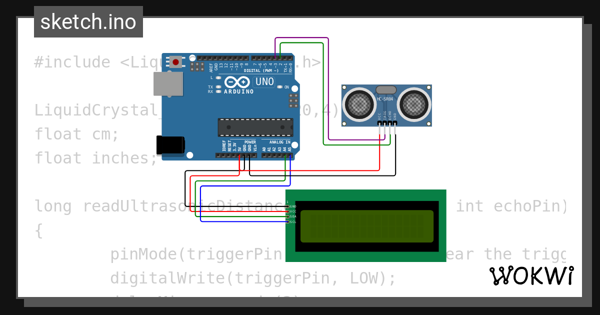 Sensor De Distancia Wokwi Esp32 Stm32 Arduino Simulator 7319