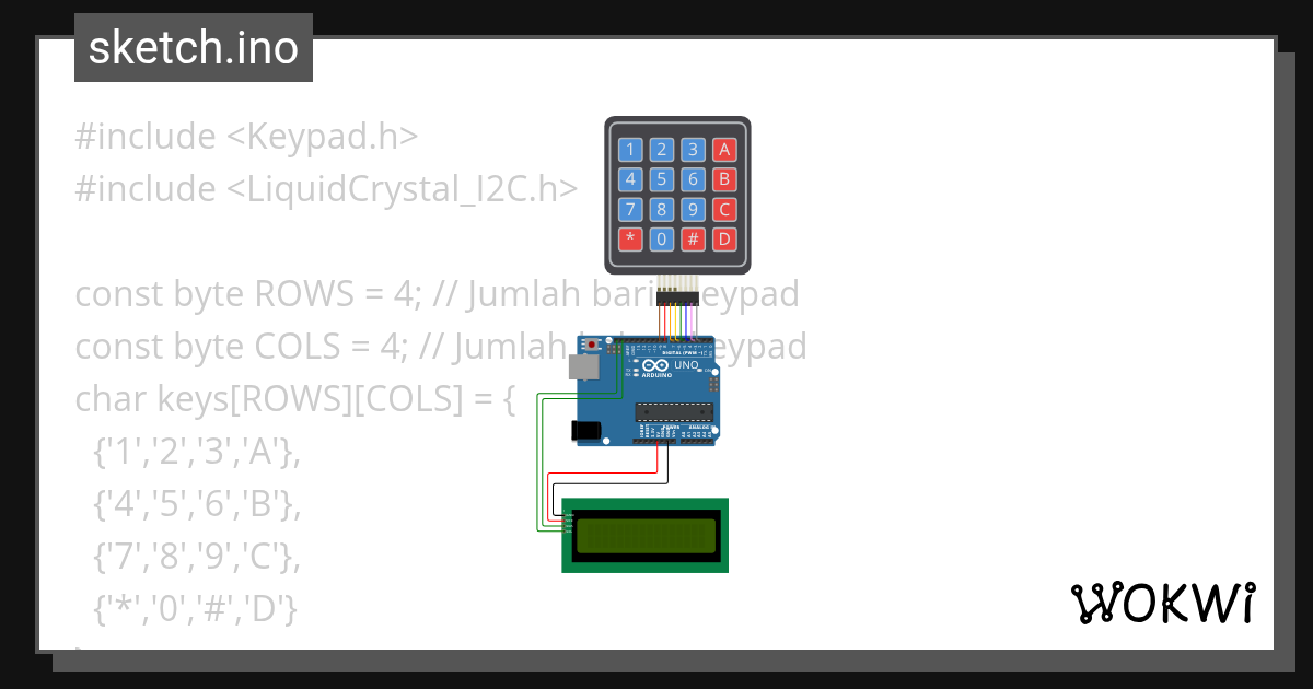 lcd keypad - Wokwi ESP32, STM32, Arduino Simulator