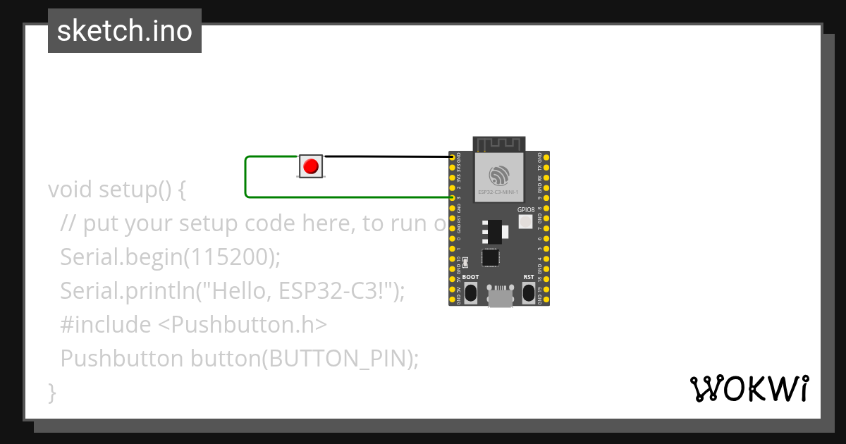 Pushbutton Test Wokwi Esp32 Stm32 Arduino Simulator 5486