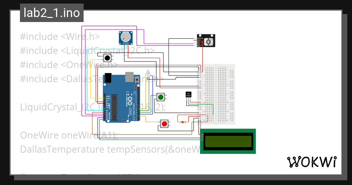 Lab Simulator Arduino lab6_1 - Wokwi ESP32, STM32, Arduino Simulator