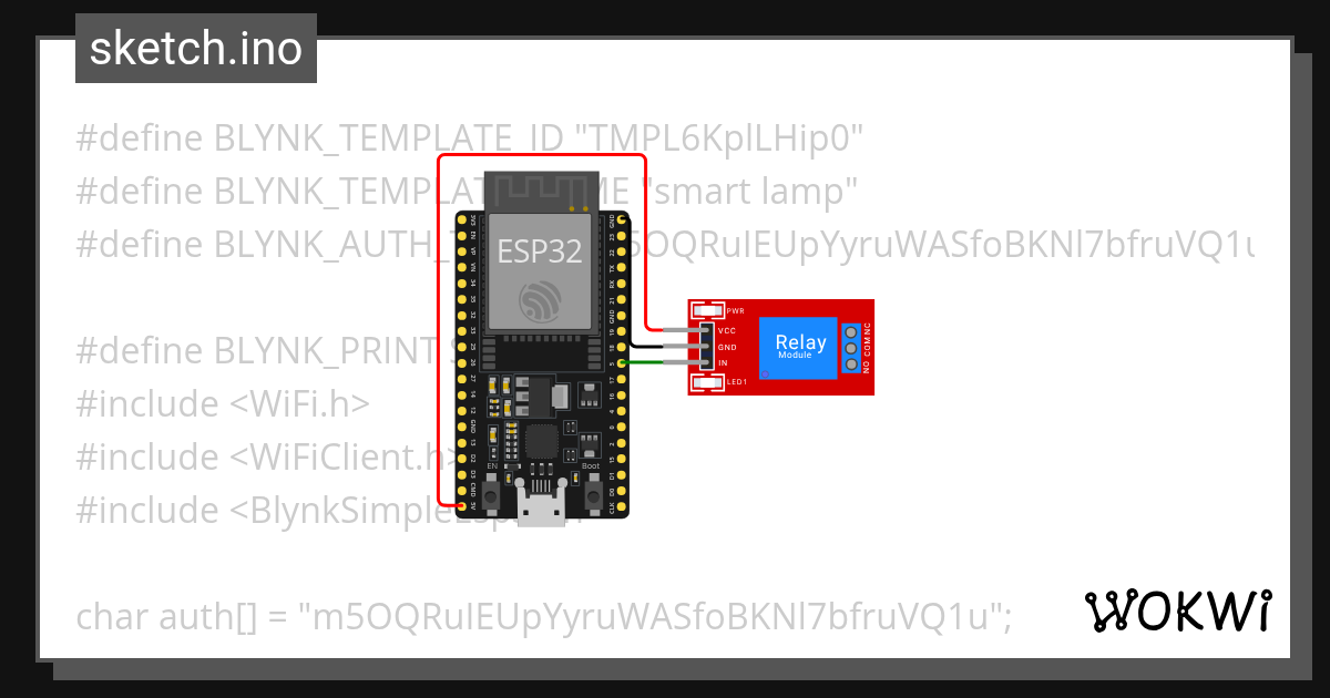 Smart Lamp Wokwi Esp32 Stm32 Arduino Simulator 8525