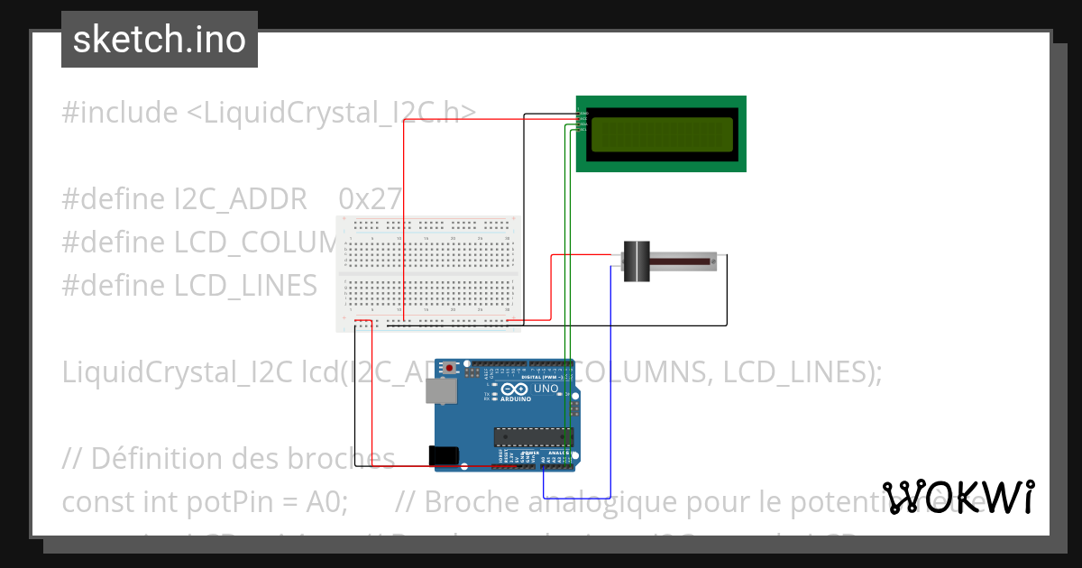 Potentiomètre Lcd Wokwi Esp32 Stm32 Arduino Simulator 9961