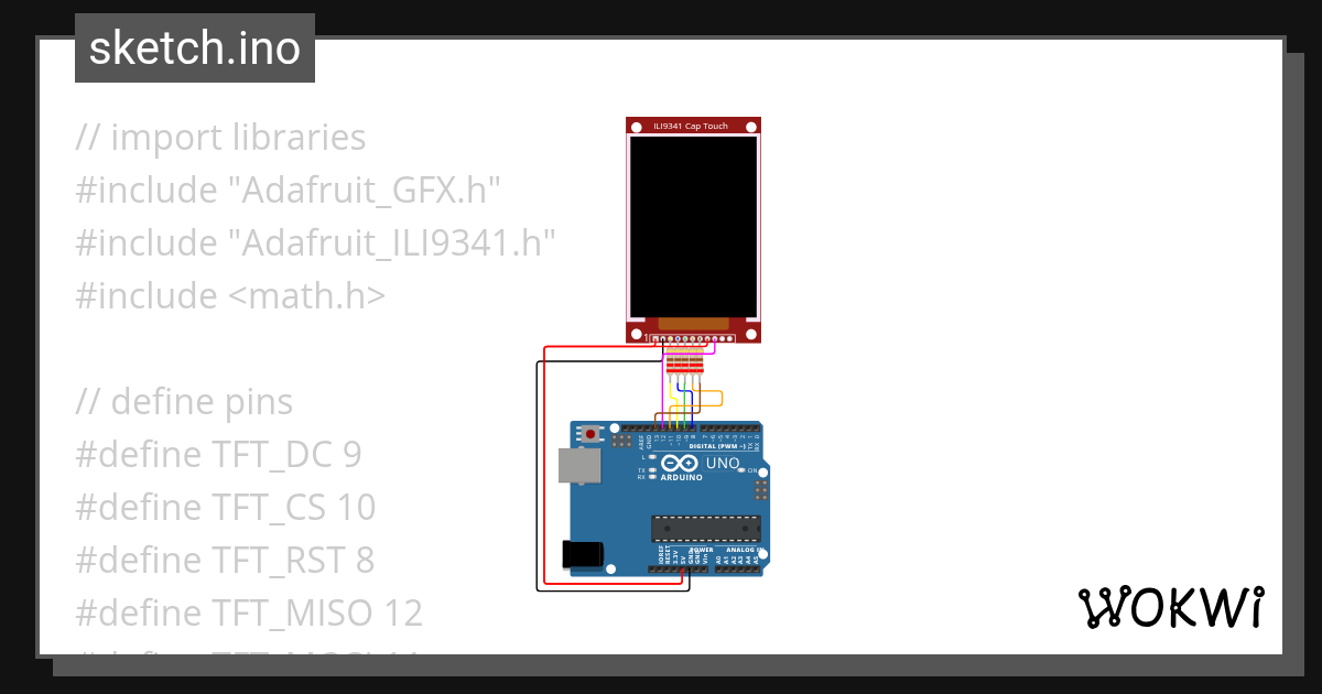 my first code: ILI9341 - Wokwi ESP32, STM32, Arduino Simulator