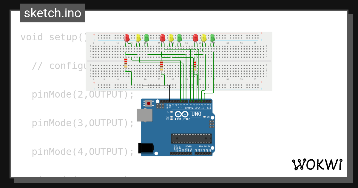 Lampu Lalulintas Wokwi Esp32 Stm32 Arduino Simulator 2013