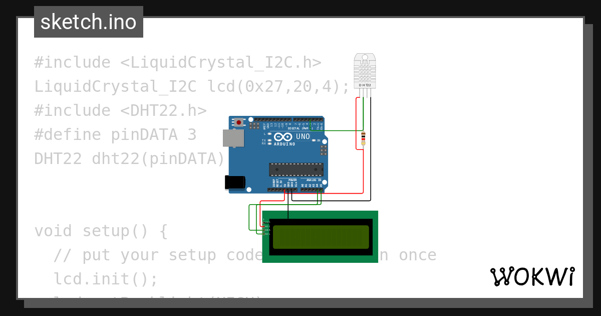 Sensor Suhu Dan Kelembaban Wokwi Esp32 Stm32 Arduino Simulator 8381