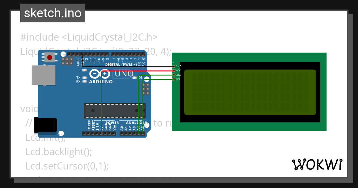 LCD ANIMASI - Wokwi ESP32, STM32, Arduino Simulator