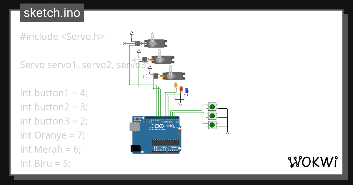 MID Sistem Tertanam SERVO WAHAHAHA - Wokwi ESP32, STM32, Arduino Simulator