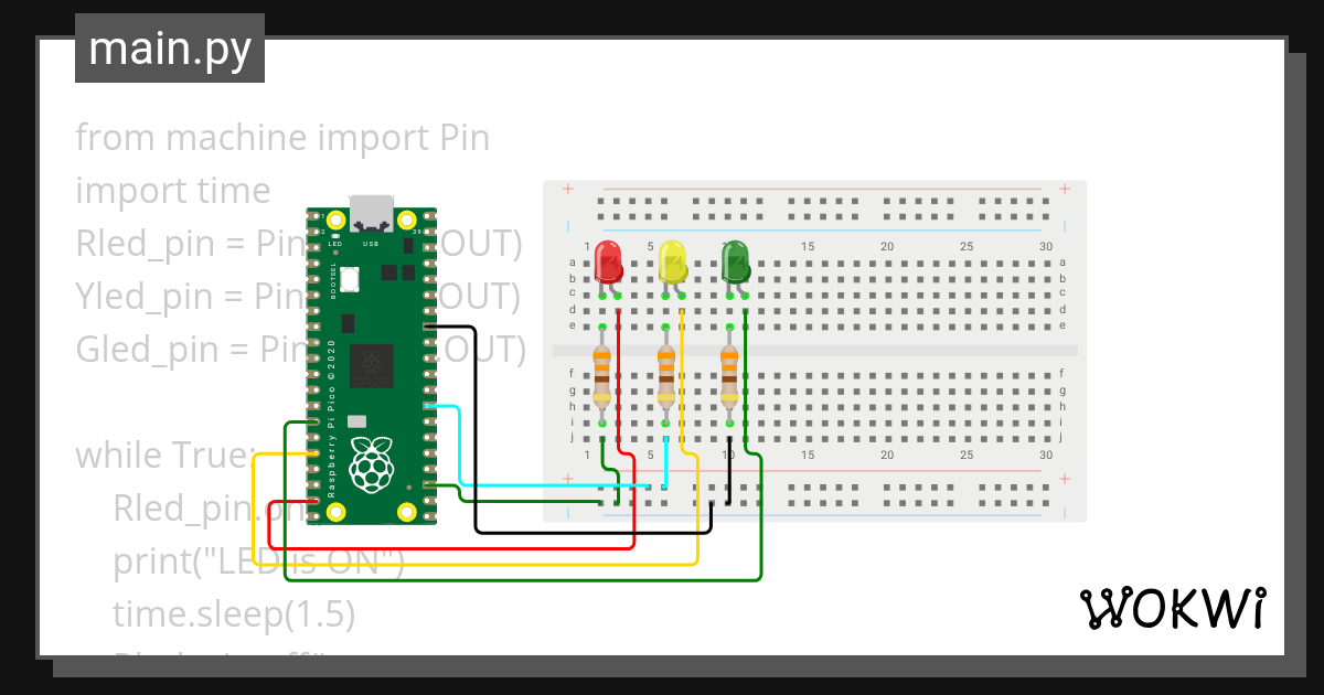 Pico Activity 2 Blinking Led Wokwi Esp32 Stm32 Arduino Simulator