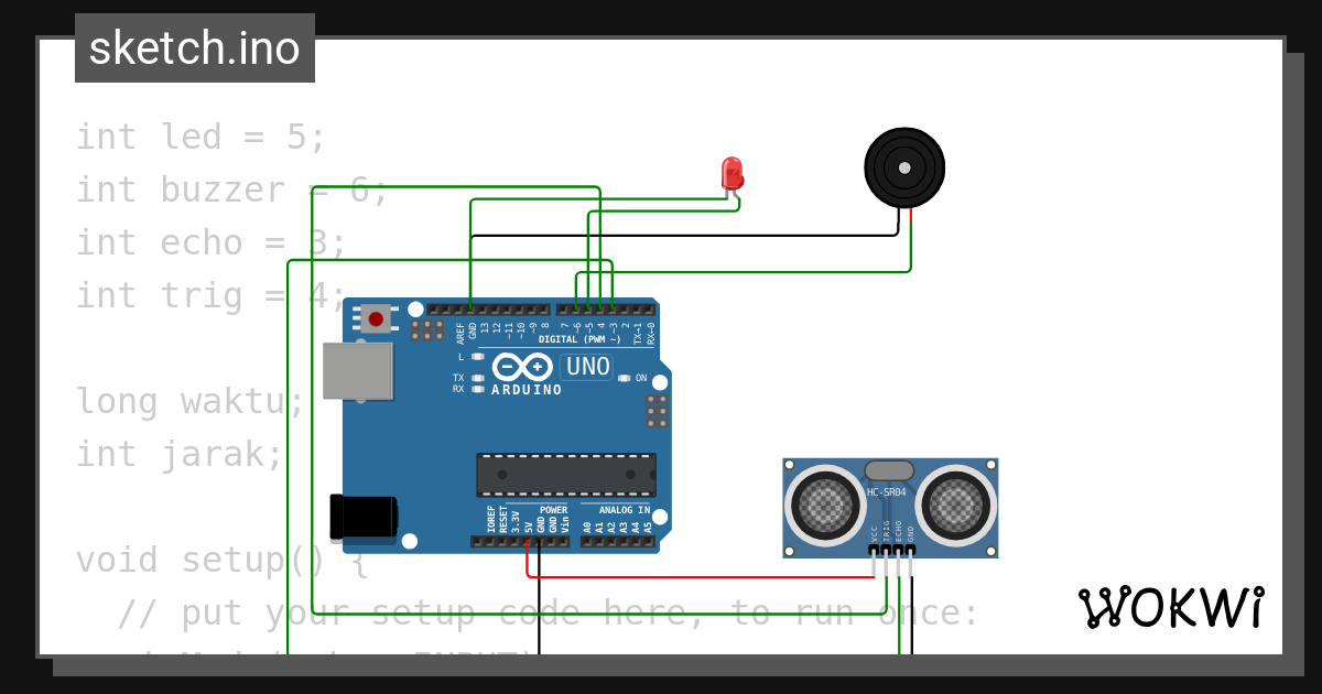 Tes Ultrasonic Wokwi Esp32 Stm32 Arduino Simulator 2924