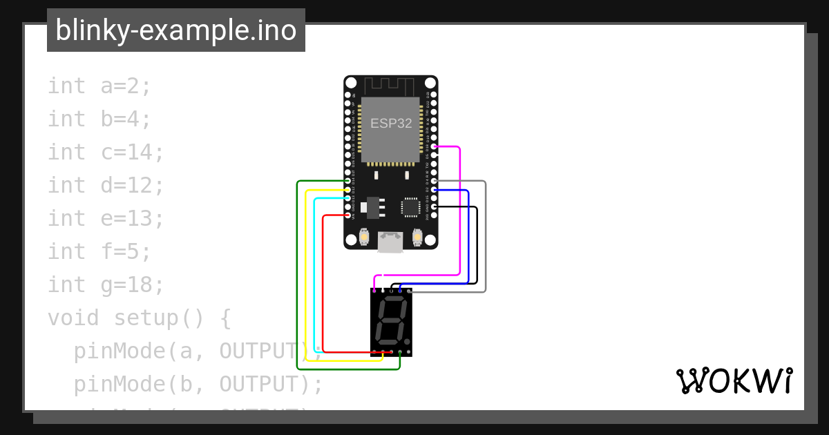 Seven Segment Syifa Nabilla Wokwi Esp32 Stm32 Arduino Simulator 8006