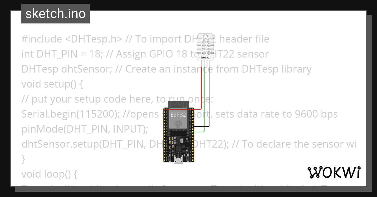 Dht22 Sensor Wokwi Esp32 Stm32 Arduino Simulator
