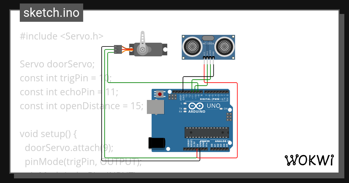 pintu otomatis dengan ultrasonic Copy - Wokwi ESP32, STM32, Arduino ... pintu otomatis dengan ultrasonic Copy - Wokwi ESP32, STM32, Arduino ...