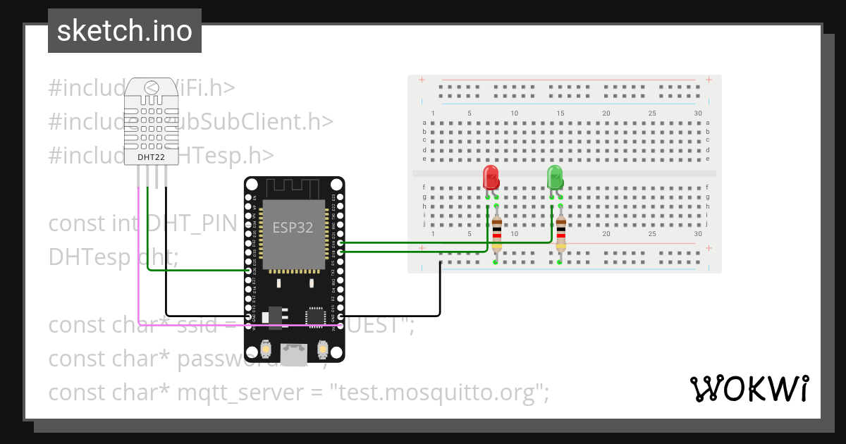 Prak Mqtt - Wokwi ESP32, STM32, Arduino Simulator