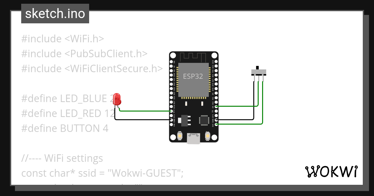 Prueba LED - Wokwi ESP32, STM32, Arduino Simulator
