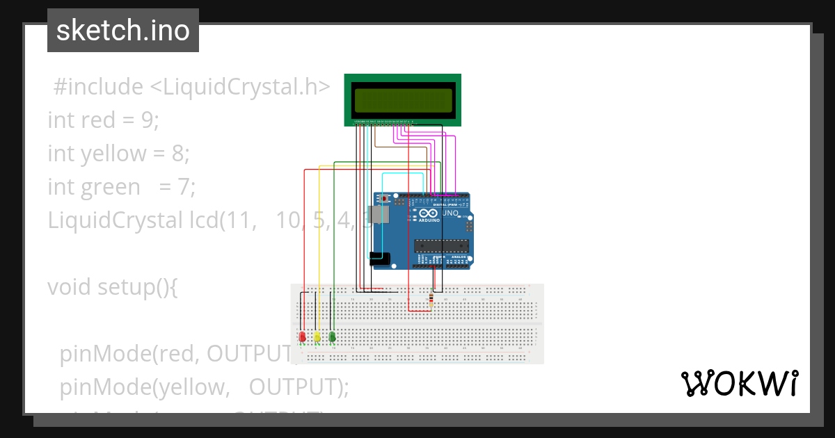 Practica 3.3 - Practica 3 Semaforo con LCD 1602 - Coronado Gallegos - Wokwi ESP32, STM32 ...