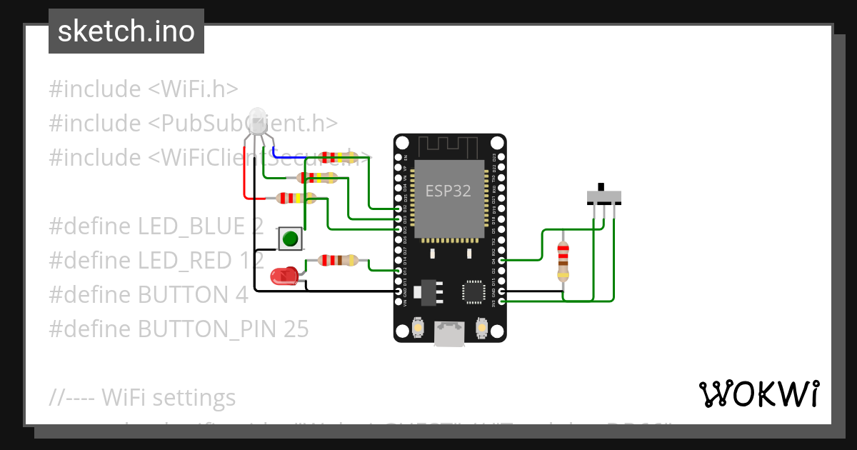 MQTT.1 - Wokwi ESP32, STM32, Arduino Simulator