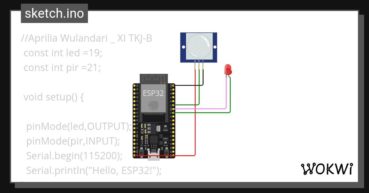Aprilia Wulandari - Wokwi ESP32, STM32, Arduino Simulator