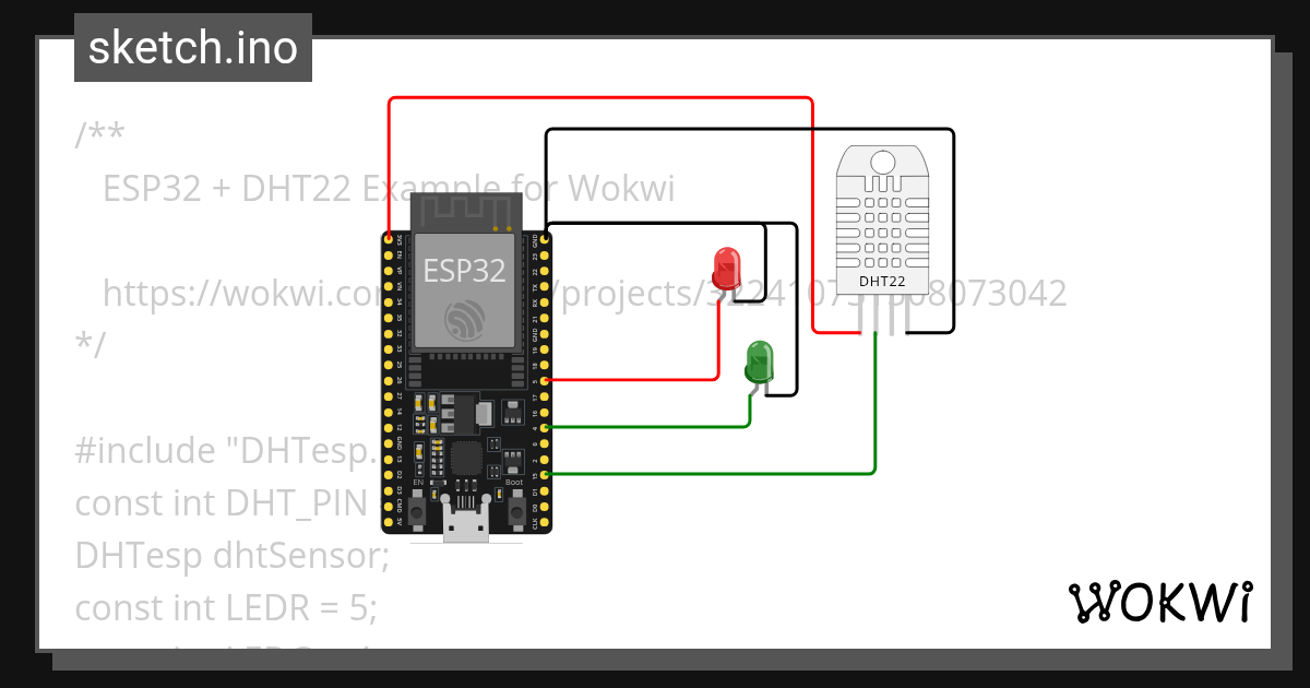 dht22 - Wokwi ESP32, STM32, Arduino Simulator